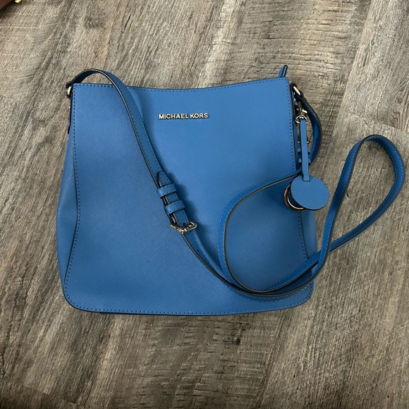 Michael Kors | Bags | Michael Kors Elegant Blue Shoulder Bag | Poshmark